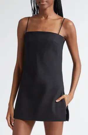 Alexander Wang Convertible Minidress With Shearling Stole