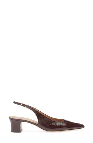 MANSUR GAVRIEL Pointed Toe Slingback Pump - Aubergine