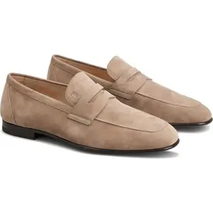 TOD'S Goatskin Suede Penny Loafer