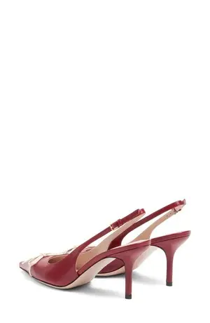 Valentino Garavani Bepointy Slingback Pumps - Red/ivory