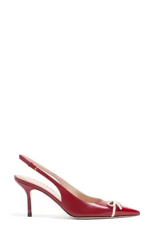 Valentino Garavani Bepointy Slingback Pumps - Red/ivory