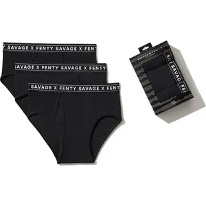 SAVAGE X FENTY Savage Classics 3-pack Briefs - Black Caviar