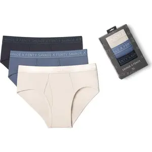SAVAGE X FENTY Savage Classics 3-pack Briefs - Taupe/blue/navy