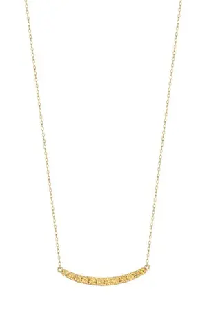 Bony Levy 14k Gold Citrine Curved Bar Pendant Necklace - Yellow Gold/citrine