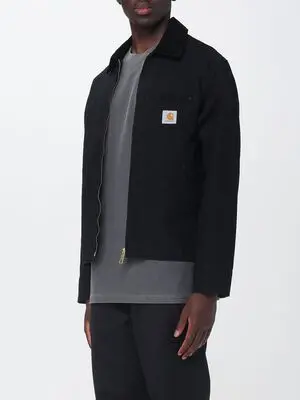 Carhartt Work In Progress Organic Cotton Canvas Jacket With Velvet Collar - Black
