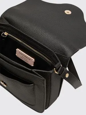 COCCINELLE C-me Hammered Leather Mini Bag - Black