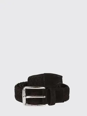 TOD'S Suede Leather Belt With Metal Buckle - Black