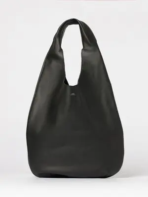 A.p.c. Textured Leather Tote Bag - Black