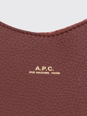 A.p.c. Textured Leather Tote Bag - Wine