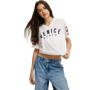 COTTON ON Cotton On V Neck Cropped Graphic T-Shirt Venice Beach