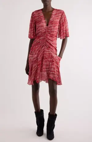 Isabel Marant Vivienne Abstract Print Dress - Red