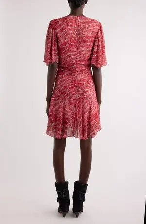 Isabel Marant Vivienne Abstract Print Dress - Red