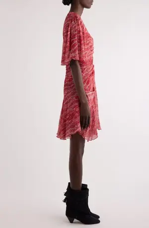 Isabel Marant Vivienne Abstract Print Dress - Red