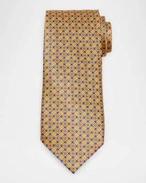 Stefano Ricci Stefano Ricci Geometric Print Silk Tie Yellow