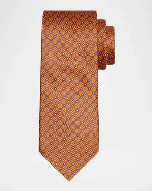 Stefano Ricci Stefano Ricci Geometric Silk Tie Orange