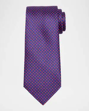 Stefano Ricci Stefano Ricci Micro-Geometric Printed Tie Blue
