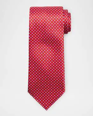 Stefano Ricci Stefano Ricci Micro-Geometric Printed Tie Red