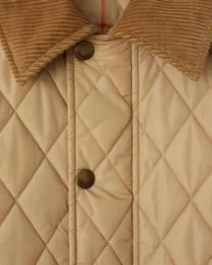 Burberry Corduroy-collar Quilted Jacket - Flax