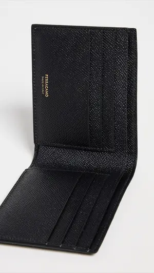 FERRAGAMO Micro Gancio 6cc Bifold Wallet