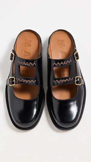 Marni Sabot Sandals - Black