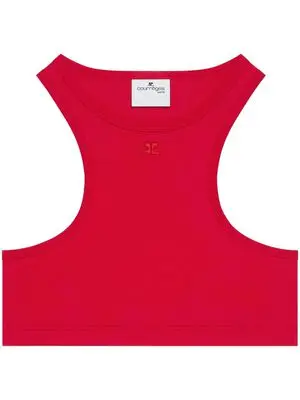 COURREGES Racerback Crop Top - Red