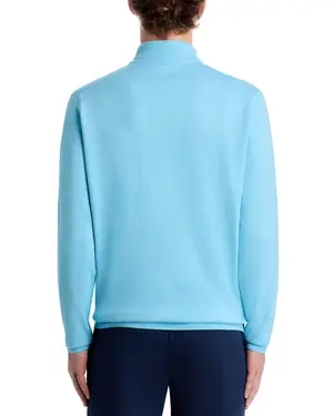 Peter Millar Crown Coolspun Cotton Quarter Zip Sweater - Seaport