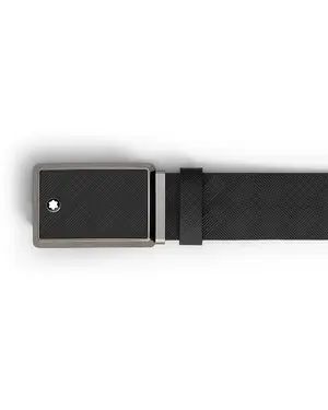 Montblanc Extreme 3.0 Leather Plaque Buckle Belt - Black