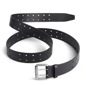 Balenciaga Double Prong Chunky Belt - Black
