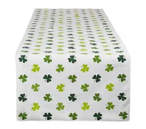 DESIGN IMPORTS Shamrock Shake Print Table Runne R '14x72 - One-color