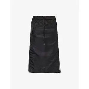 Sacai Padded Pleated Shell Midi Skirt