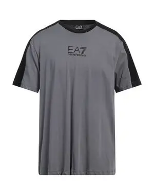 EA7 Man T-shirt White Size Xl Cotton Grey