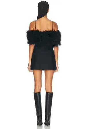 Alexander Wang Mini Dress With Faux Fur Stole