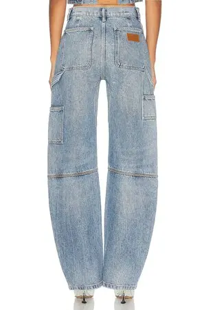 Alexander Wang High Waisted Wide Leg Jeans