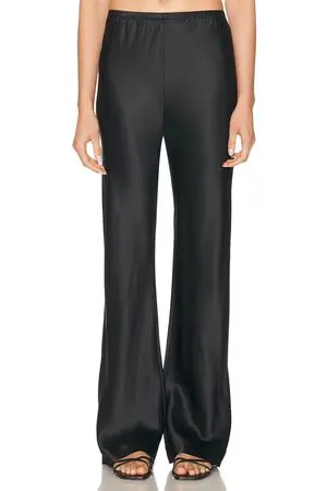 Women's Black Silk Pants