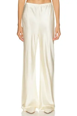 EAVES Loretta Silk Pants - Ivory