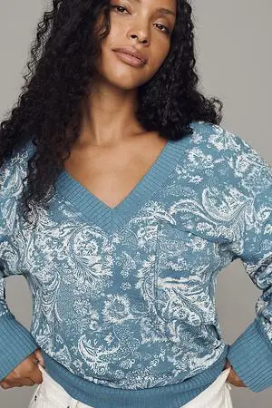 PILCRO Montana Pocket Knit Top - Indigo