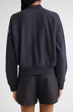Moncler Zip Crop Cotton Cardigan