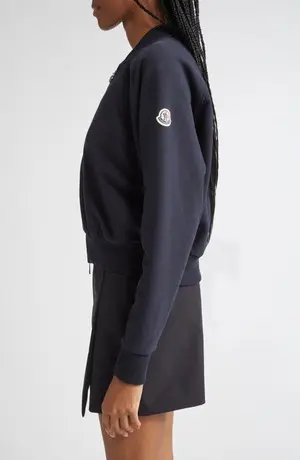 Moncler Zip Crop Cotton Cardigan