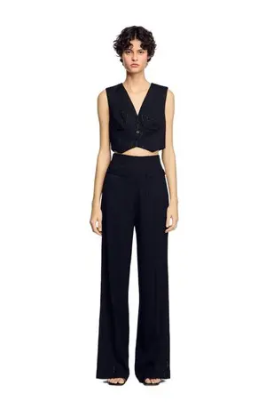 Sandro Sequinned Suit Trousers