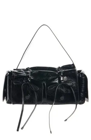 Acne Studios Multipocket Crinkled Leather Bag - Black