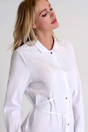 Shan Poplin Shirt Tunic - White