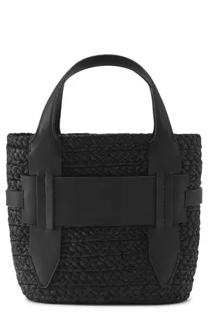 Helen Kaminski Lipari Raffia Tote - Charcoal/black