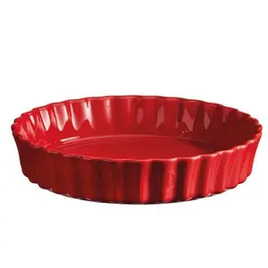 EMILE HENRY 9.5 Inch Deep Tart Dish Burgundy