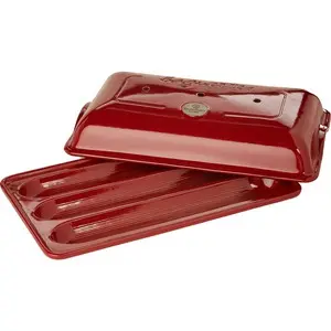 EMILE HENRY Flame Baguette Baker - Burgundy