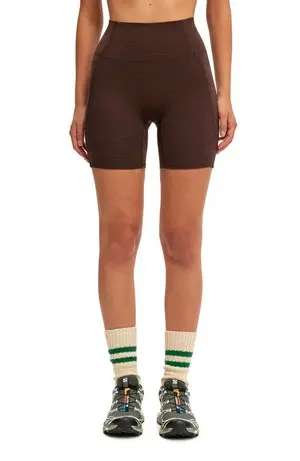 Cotton:on Active Ultra Soft Side Pocket Bike Short - French Roast Marle