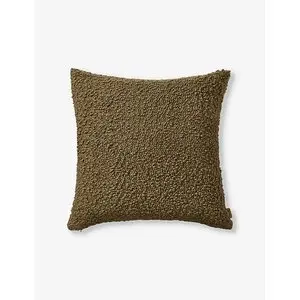 FERM LIVING Moor Square Bouclé Wool And Cotton Cushion 50cm X 50cm - Olive