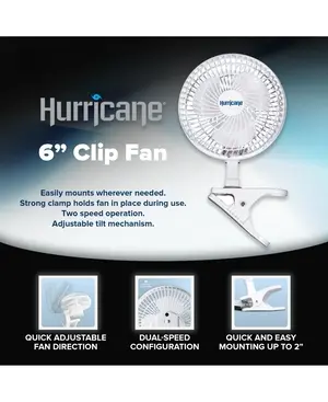 HURRICANE Classic 6" Clip Fan