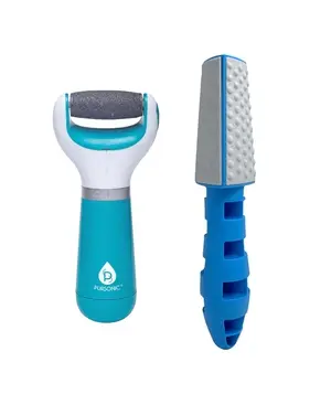 PURSONIC Complete Callus Care Bundle – Battery-operated And 3-in-1 Callus Removers - Blue