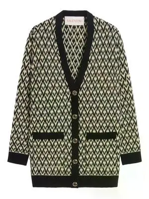 Valentino Garavani Toute La V Cardigan - Black