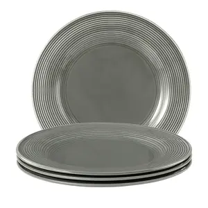 SELTMANN Beat Dinner Plate, Set Of 4 Gray